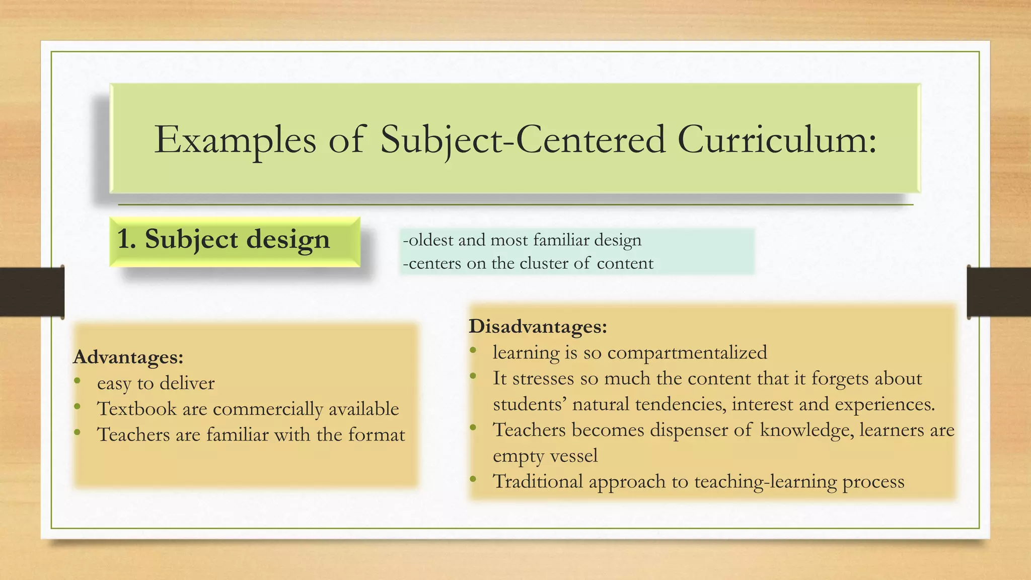 Approaches to curriculum designing | PDF