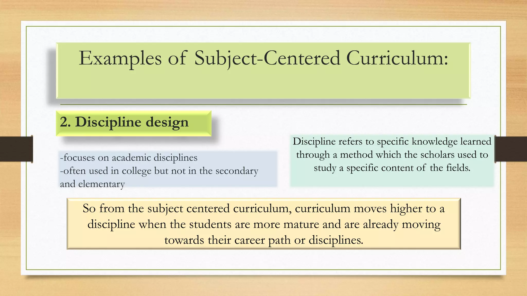 Approaches to curriculum designing | PDF