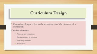Approaches to curriculum designing | PDF