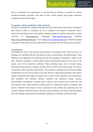 Approaches To Data Analysis In Social Research | PDF | Educational Assessment | Education