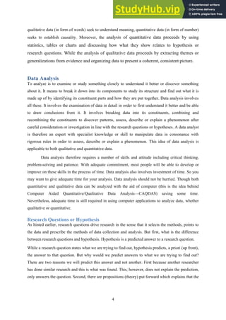 Approaches To Data Analysis In Social Research | PDF