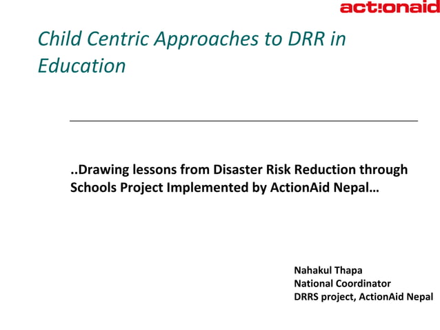 Approaches to drr in education | PPT | Education