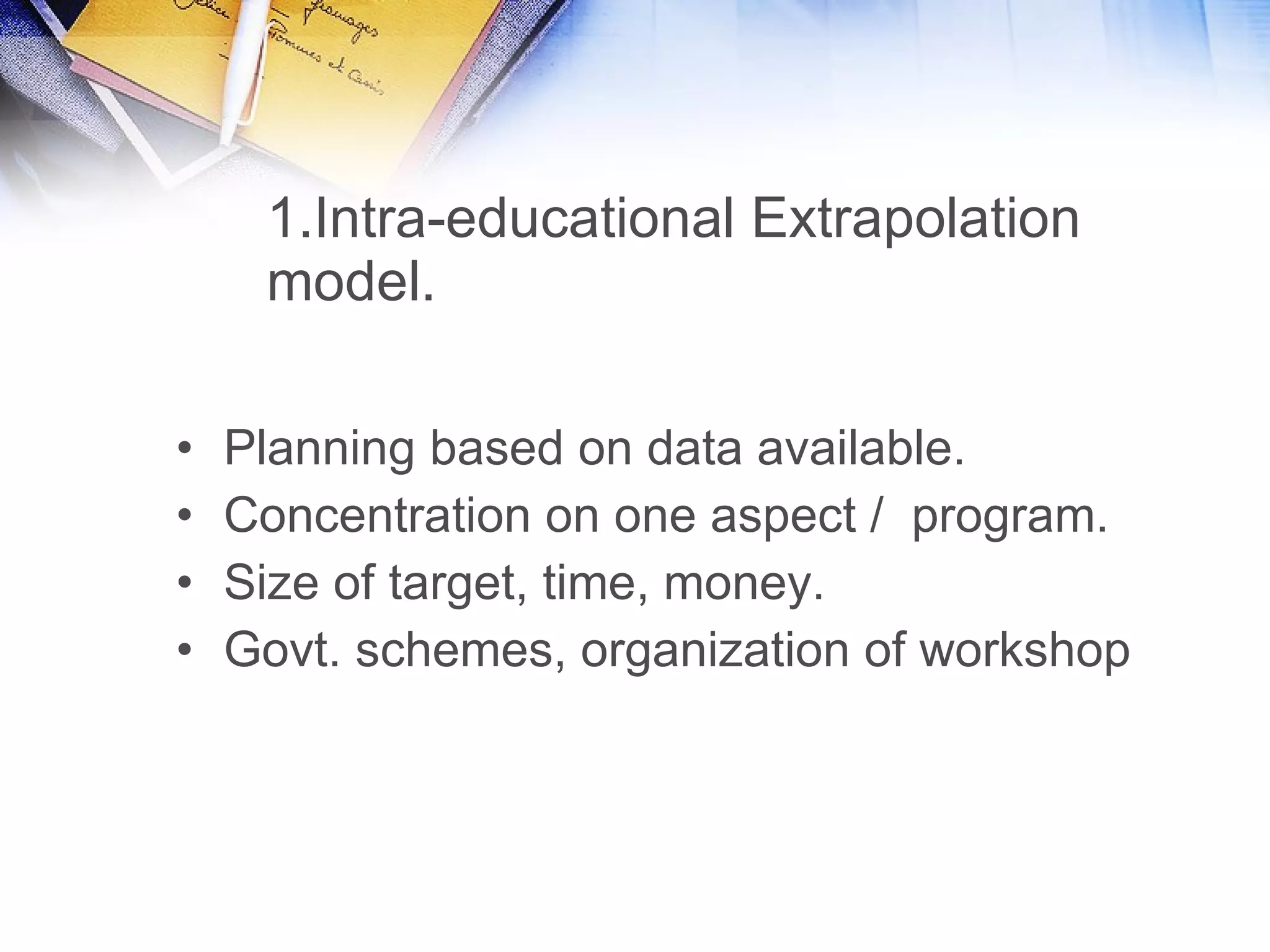 Approaches to Educational Planning | PPS