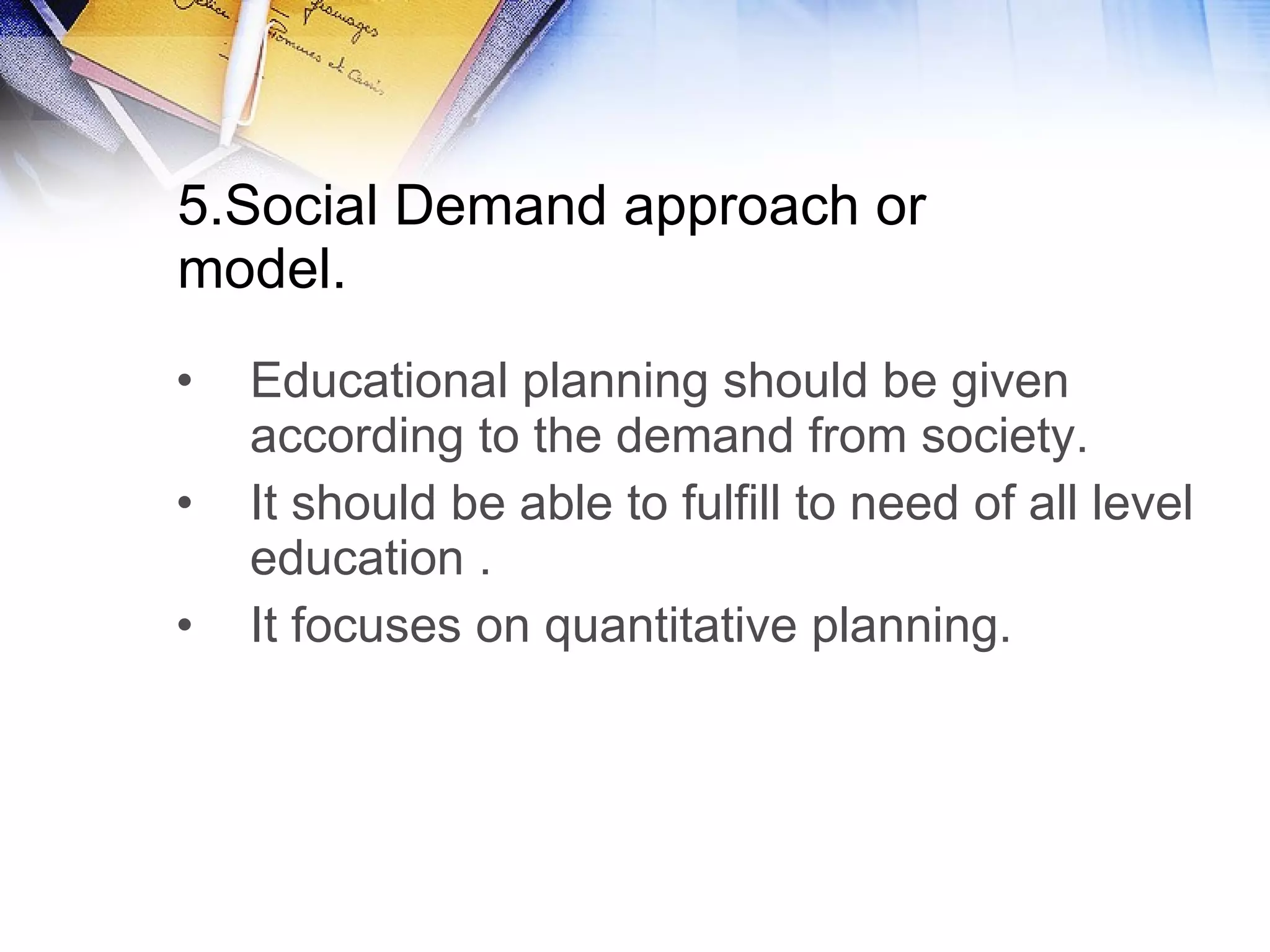 Approaches to Educational Planning | PPS