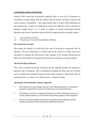 Approaches to educational planning | PDF