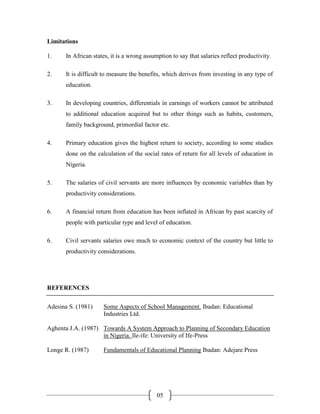 Approaches to educational planning | PDF