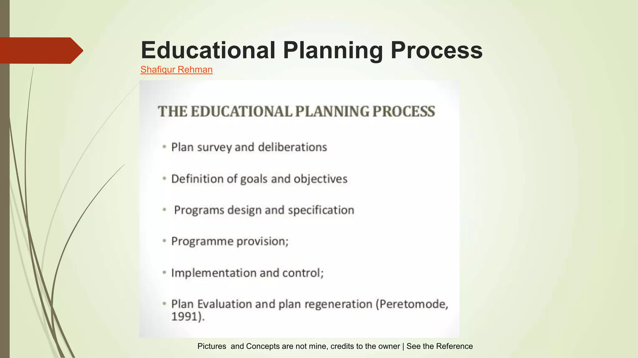 Approaches to educational planning | PPT