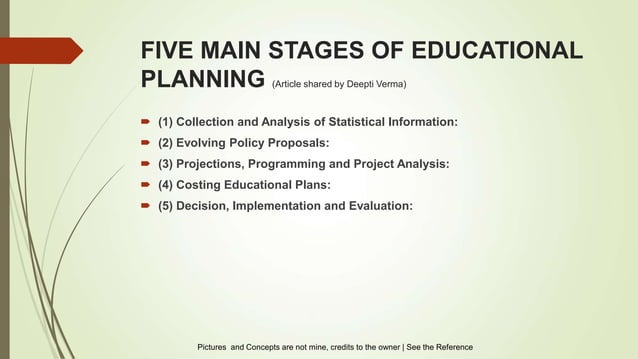 Approaches to educational planning | PPT