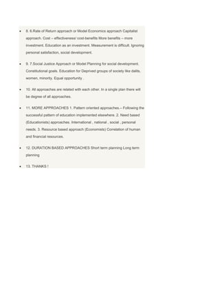 Approaches to educational planning presentation transcript | DOCX