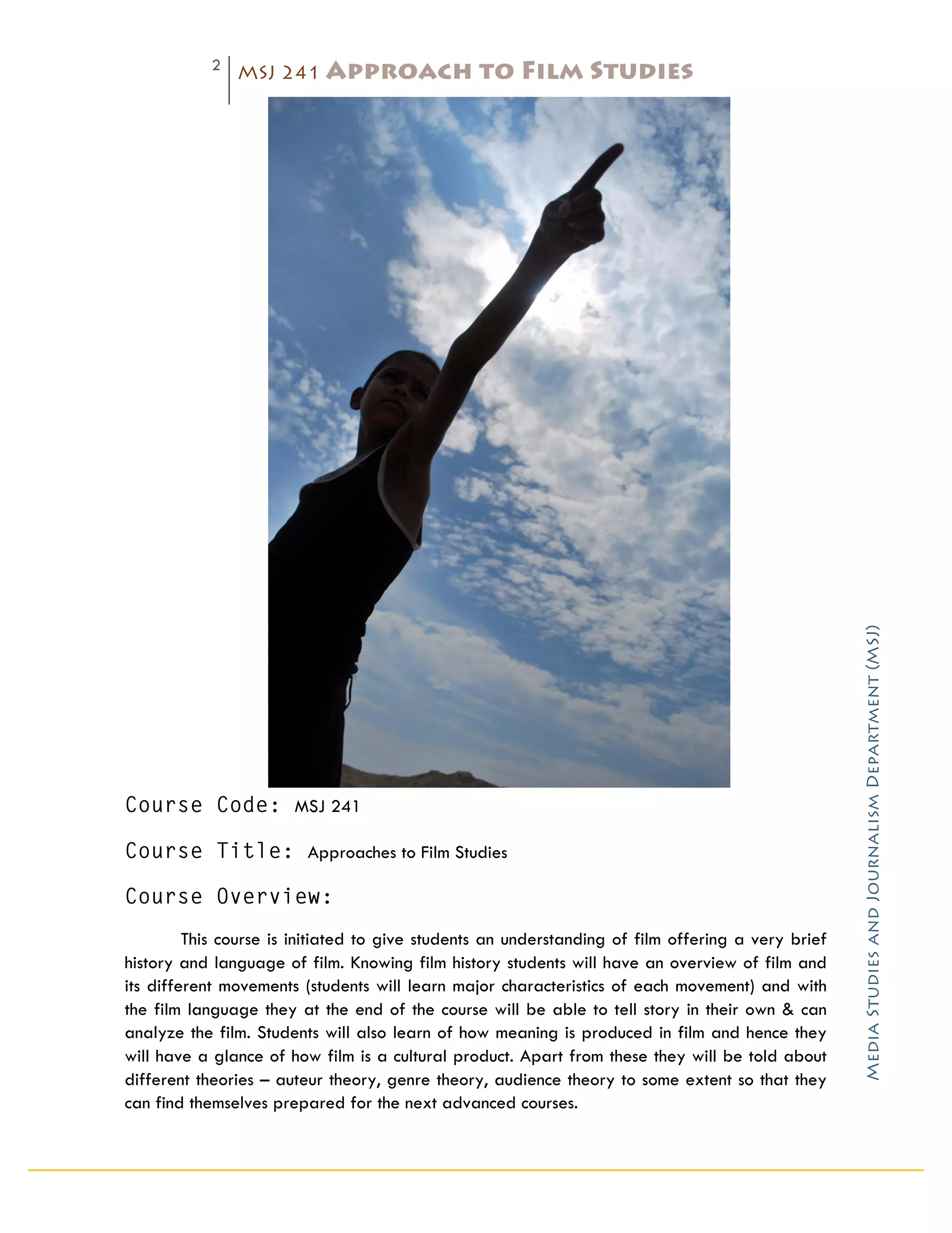 Approaches to film studies | PDF