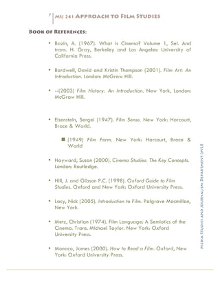 Approaches to film studies | PDF