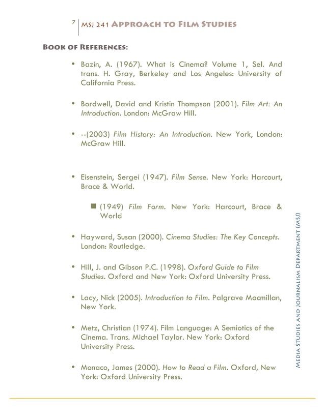 Approaches to film studies | PDF