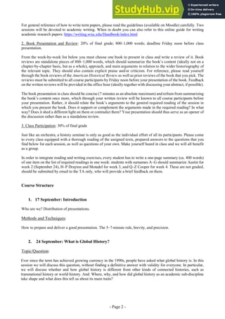 Approaches To Global History | PDF