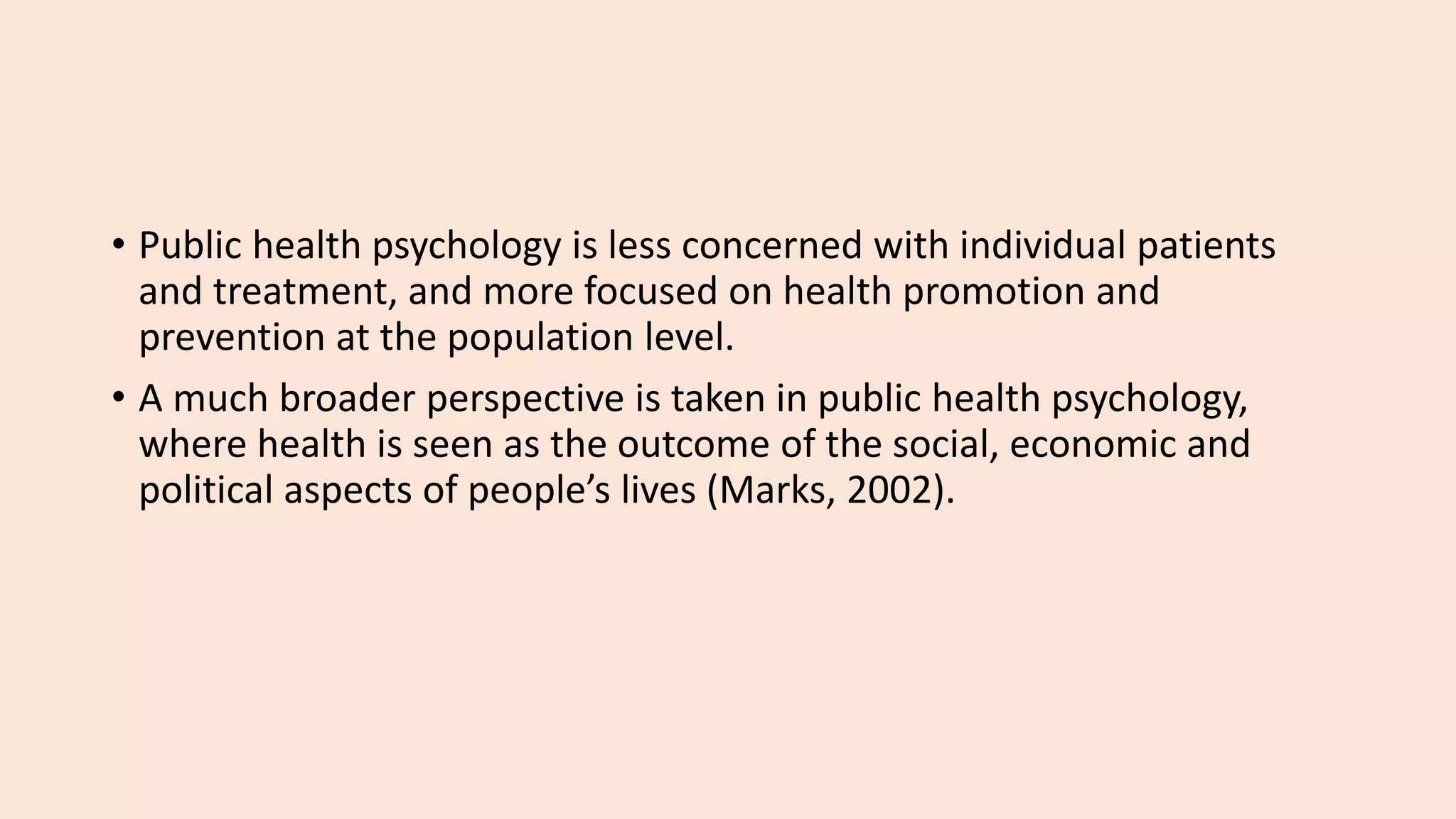 Approaches to Health Psychology | PPTX