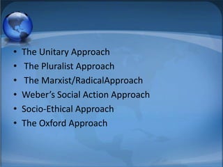 Approaches to industrial relations | PPTX