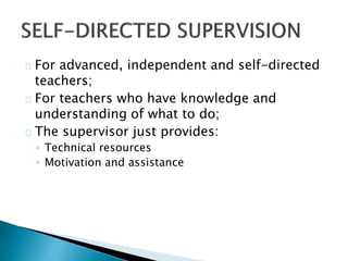 Approaches to instructional supervision | PPTX