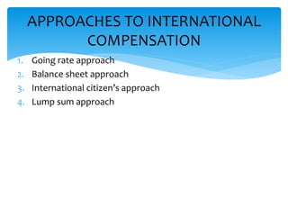 Approaches to international compensation | PPTX