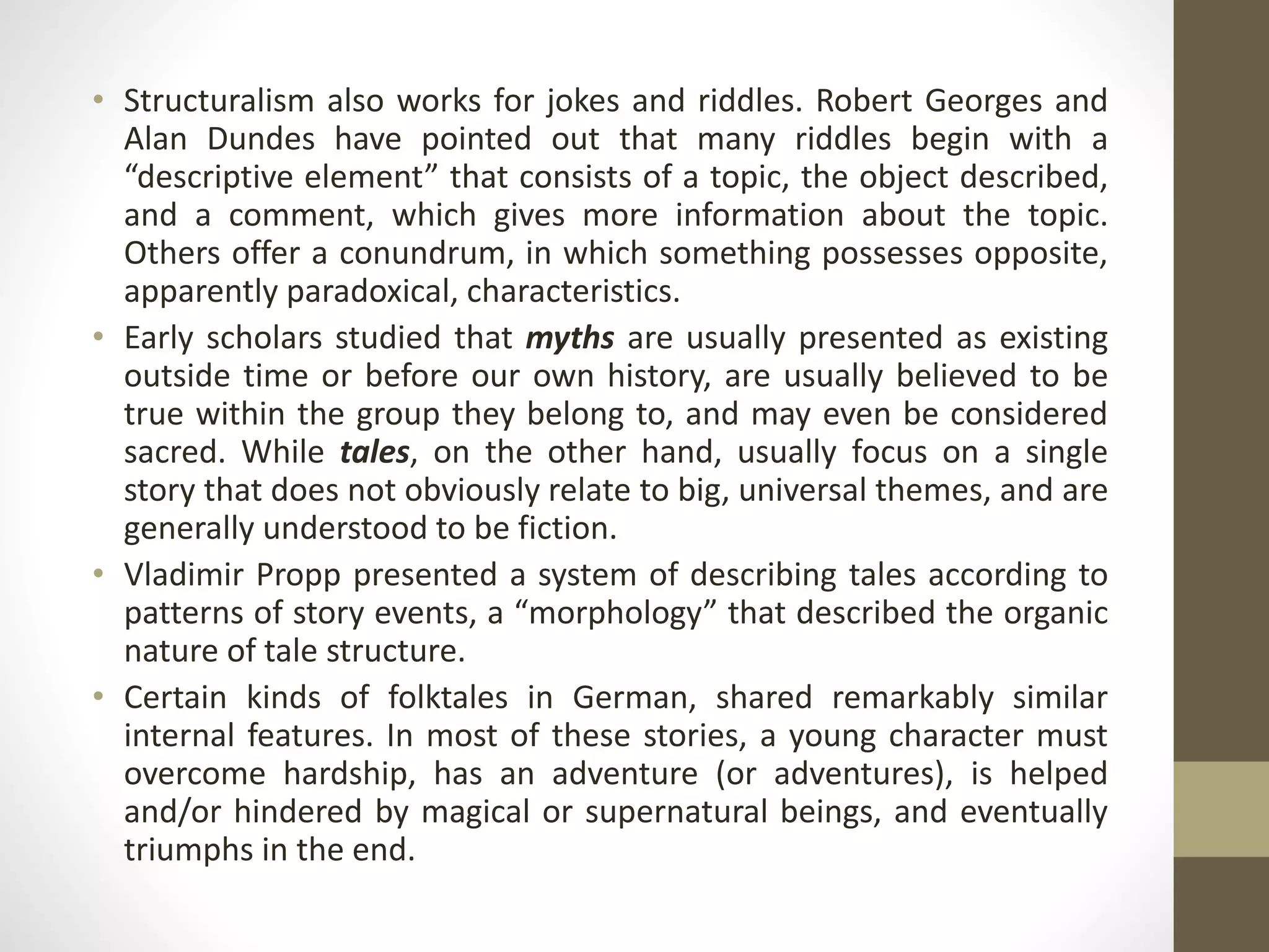Approaches to interpreting folklore | PPTX