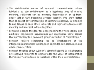 Approaches to interpreting folklore | PPTX