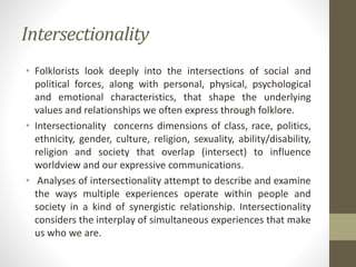 Approaches to interpreting folklore | PPTX