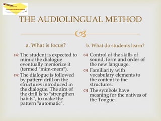 Approaches to language teaching | PPTX