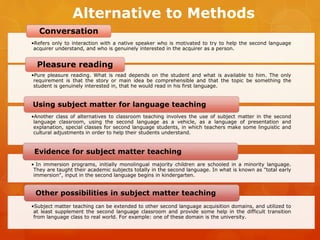 Approaches to language teaching | PPTX | Education