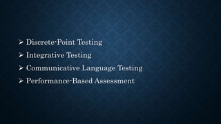 Approaches to language testing meeting # 04 | PPT