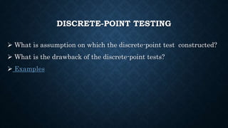 Approaches to language testing meeting # 04 | PPT