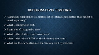 Approaches to language testing meeting # 04 | PPT