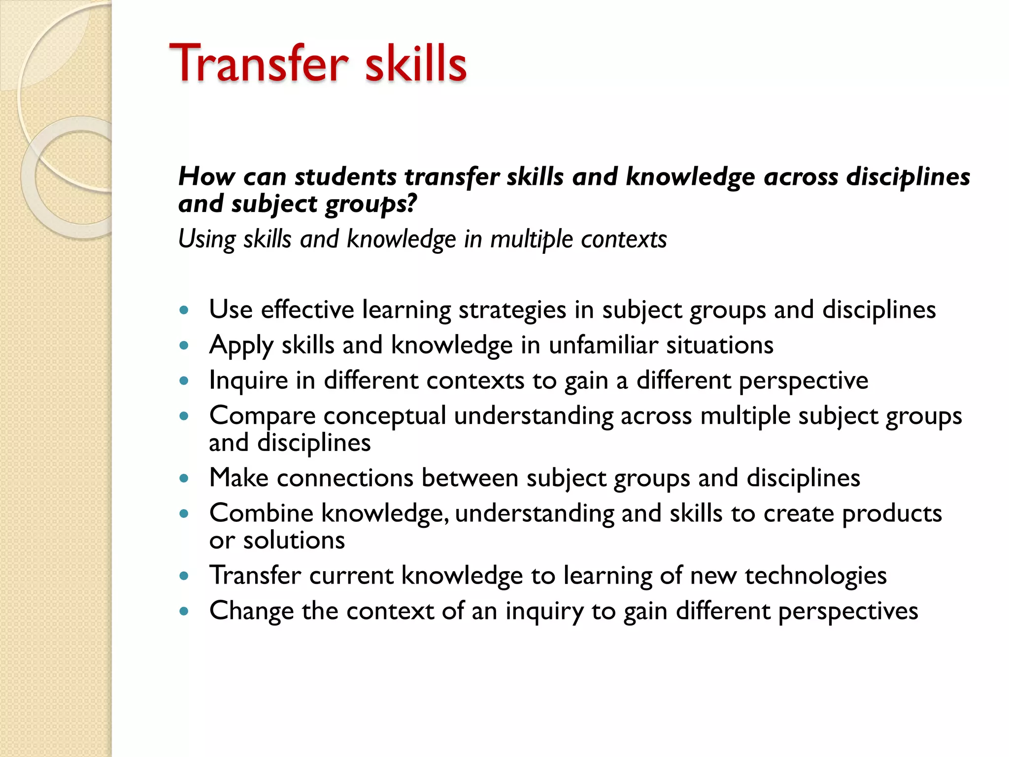 Approaches to learning (atl) | PPTX