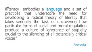 Approaches to literacy | PPTX