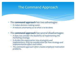 Approaches to marketing implementation | PPTX