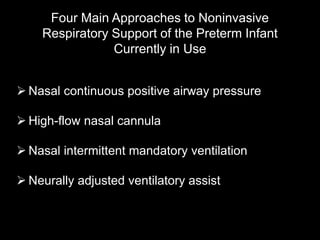 Approaches to non invasive respiratory support in preterm - Dr Karthik ...