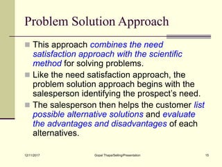 Approaches to personal selling | PDF