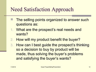 Approaches to personal selling | PPT