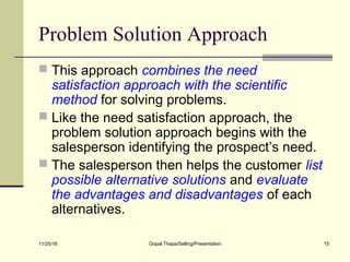 Approaches to personal selling | PPT