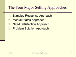 Approaches to personal selling | PPT