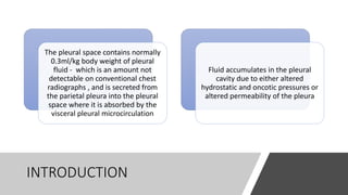 Approaches to pleural effusion | PPTX