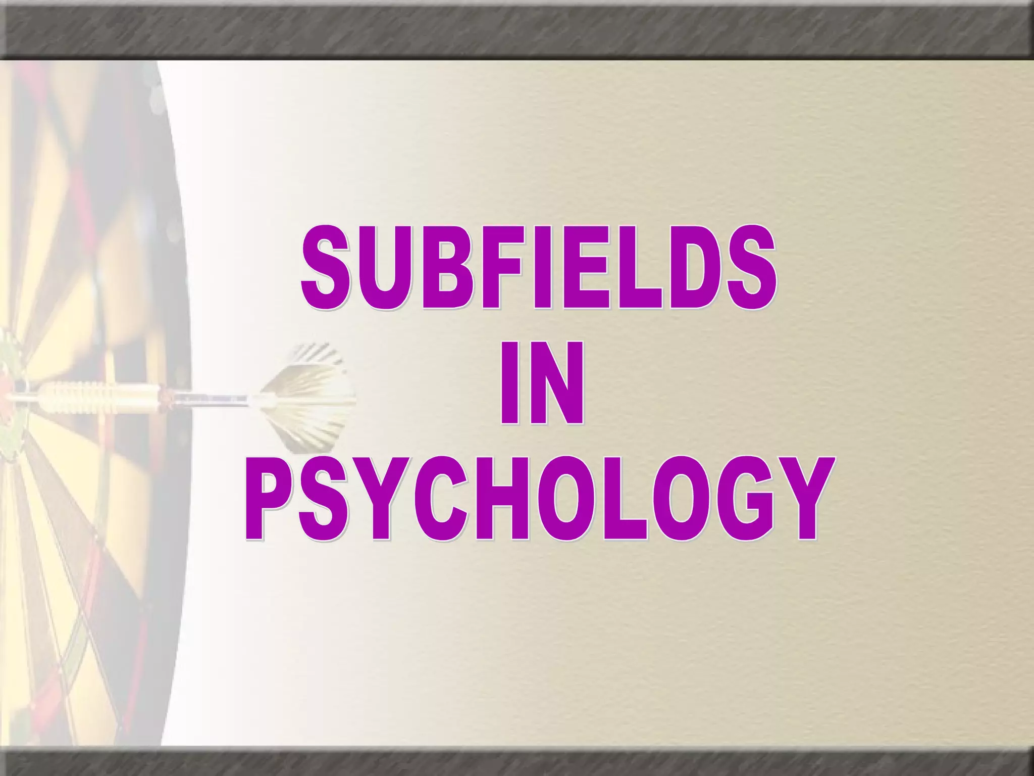 Approaches to Psychology | PPT