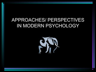 Approaches to Psychology | PPT