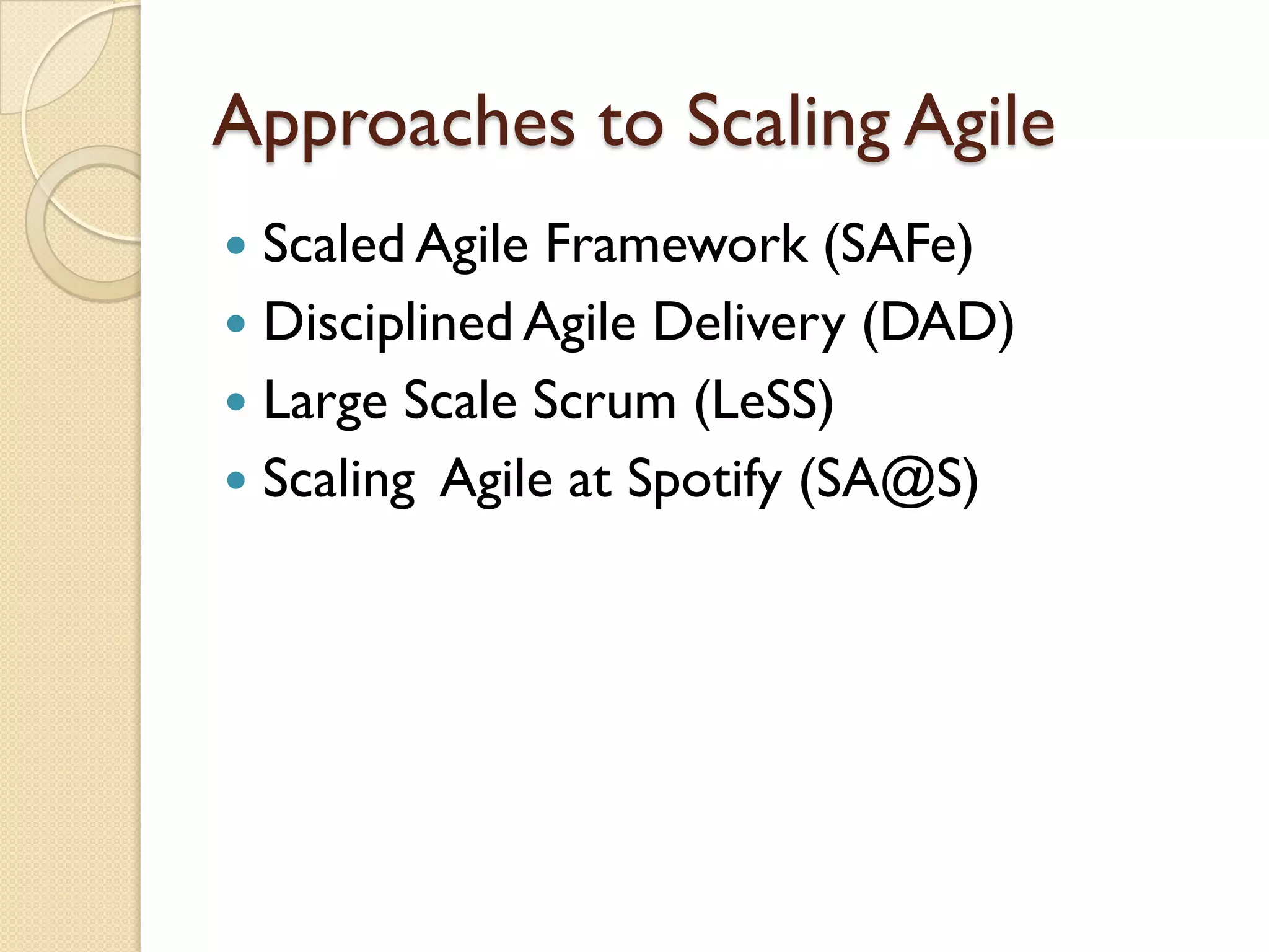 Approaches to scaling agile | PPT