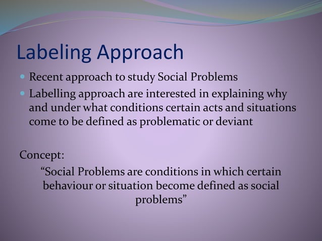 Approaches to social problems | PPTX