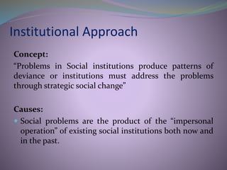 Approaches to social problems | PPTX