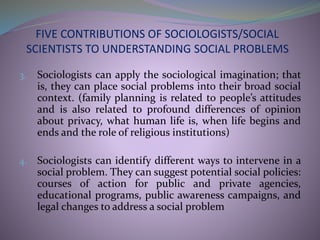 Approaches to social problems | PPTX