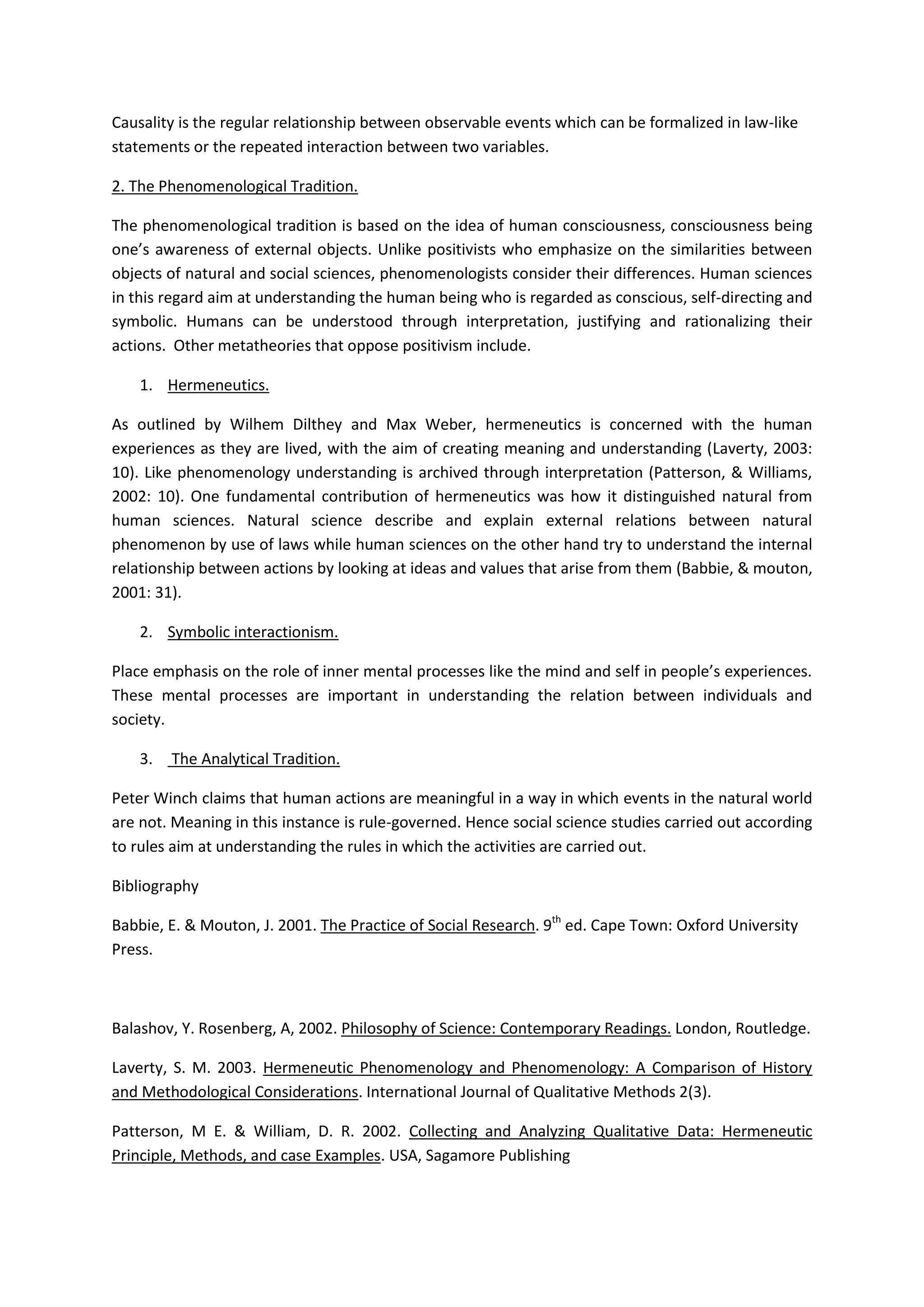 Approaches to social sciences | DOCX