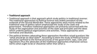 Approaches to study the Political Science.pptx