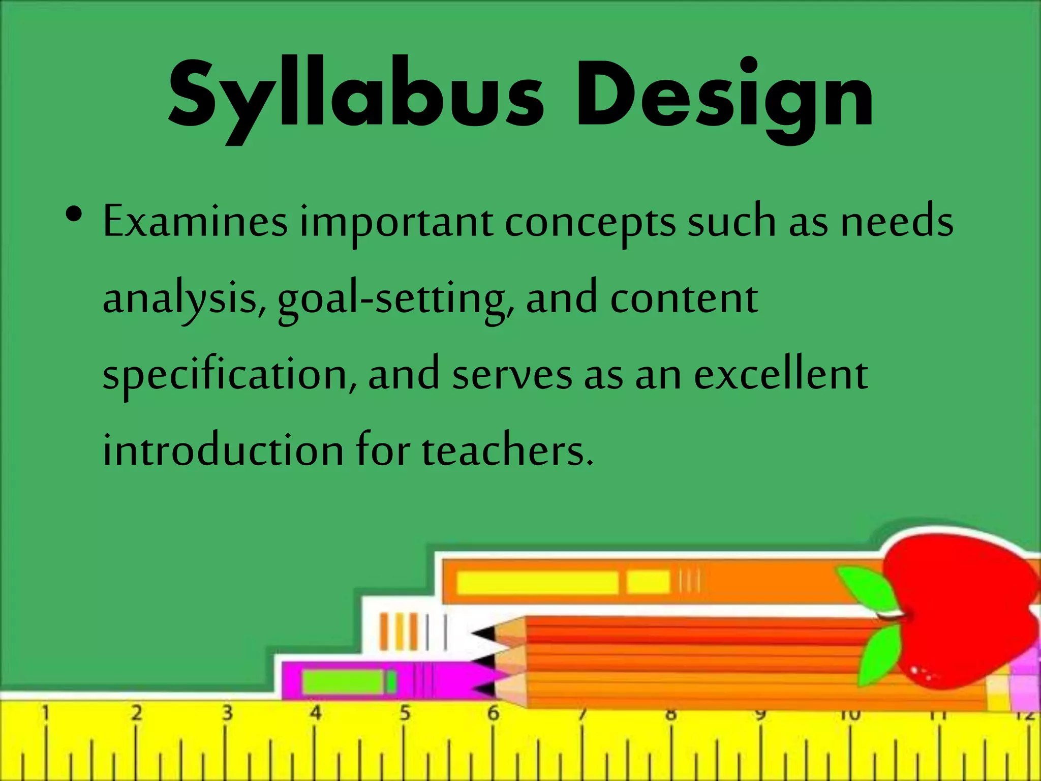 Approaches to Syllabus Design | PPTX