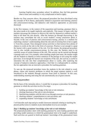 Approaches To Teaching Grammar | PDF