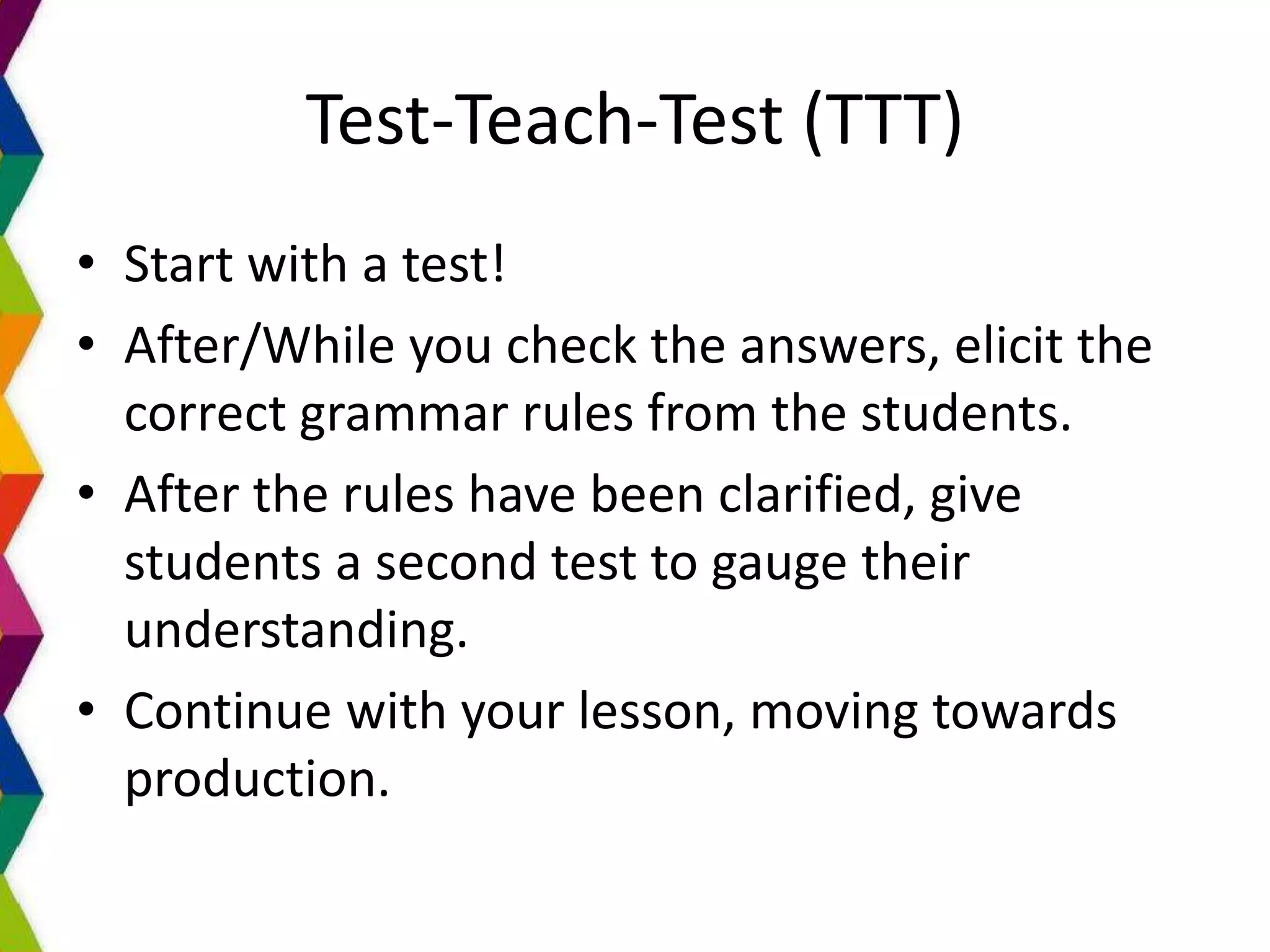 Approaches to teaching grammar version 2 | PPTX