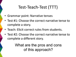 Approaches to teaching grammar version 2 | PPTX